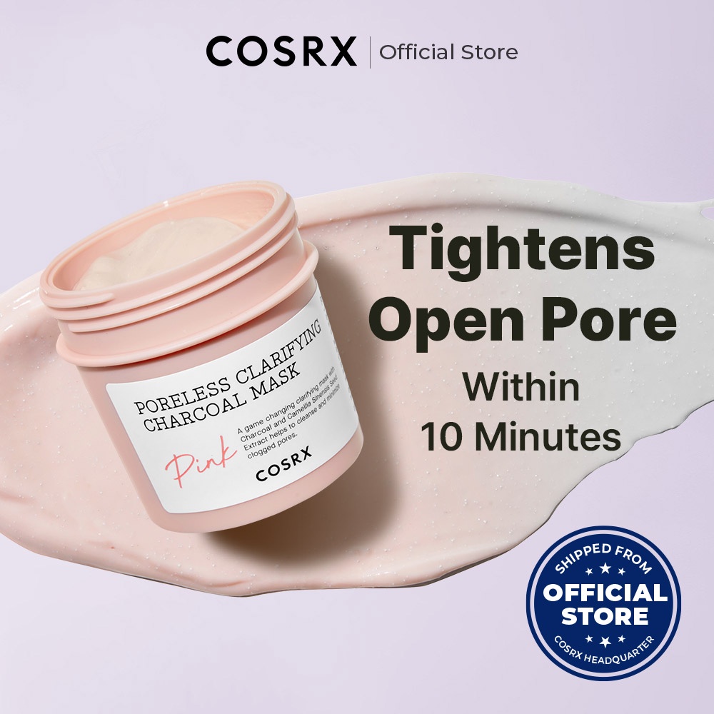 [COSRX OFFICIAL] Poreless Clarifying Charcoal Mask Pink 110g, Super ...