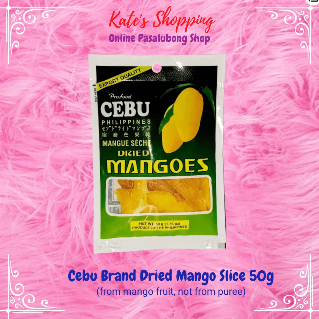 CEBU DRIED MANGO SLICE 50G | Shopee Philippines