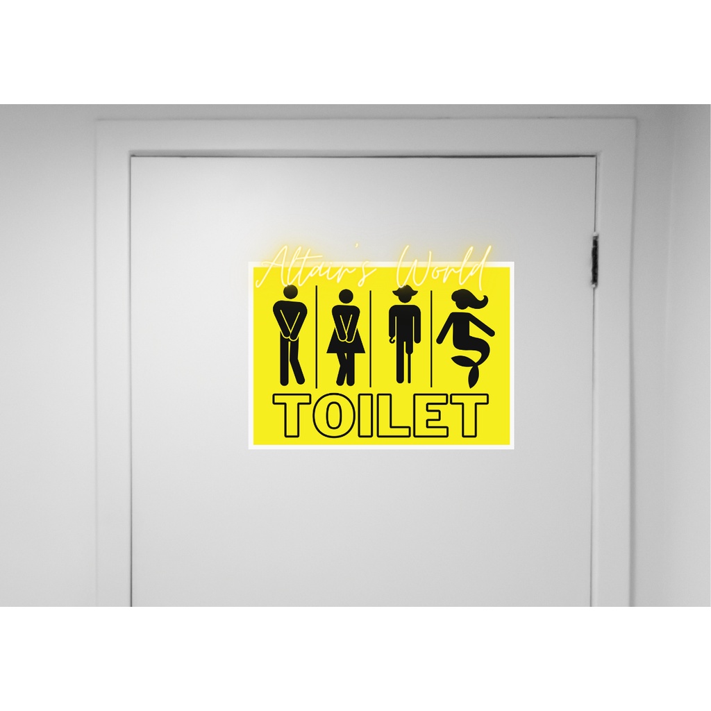 All Gender Restroom Signage | Toilet | CR Aesthetic Sign Laminated ...