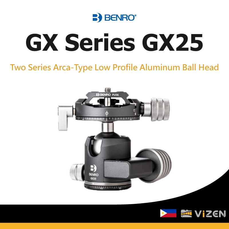 Benro GX Series GX25 Two Series Arca-Type Low Profile Aluminum Ball Head | Shopee Philippines