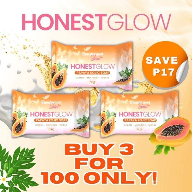 HONEST GLOW KOJIC PAPAYA SOAP 70G BUNDLE for 100pesos | Shopee Philippines
