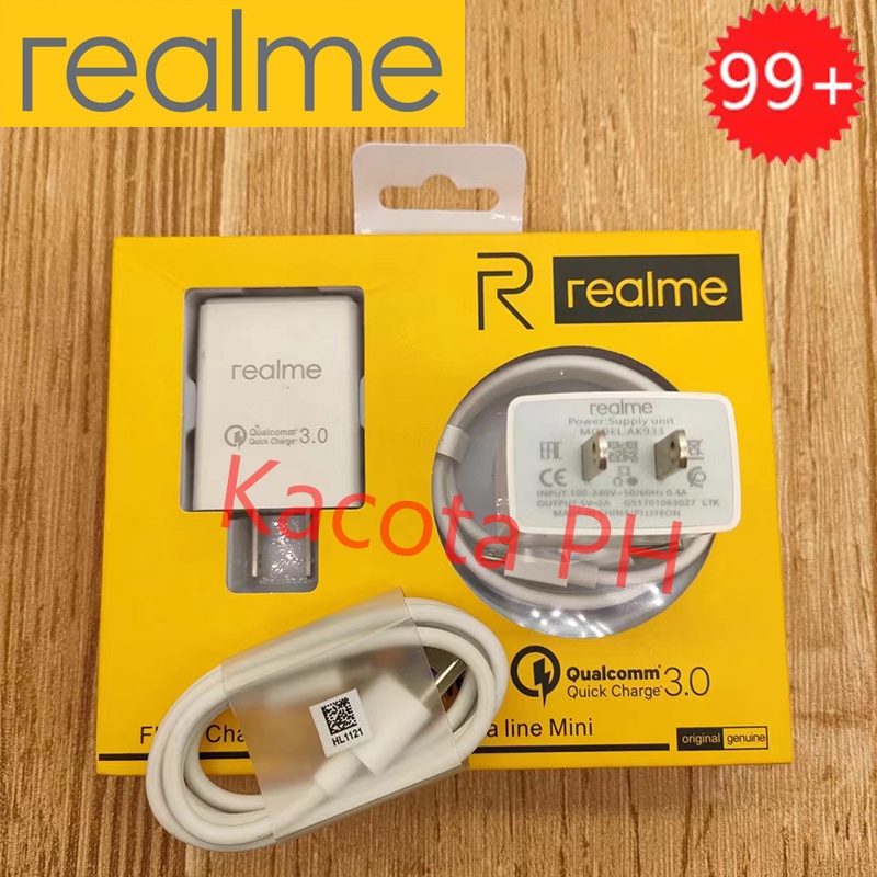 Realme Charger Original Fast Charger 5A Micro Usb+Type-C Cable Adapter ...