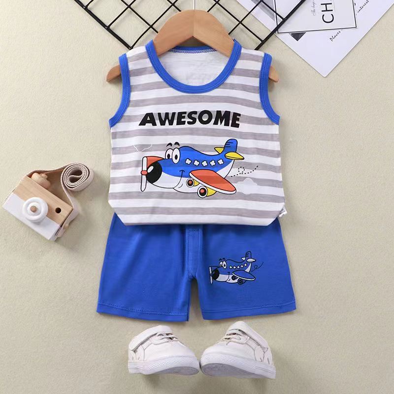 (0-4Y) Boy Clothes Corp Terno for Kids Boys Fashion Sando Shorts Set ...
