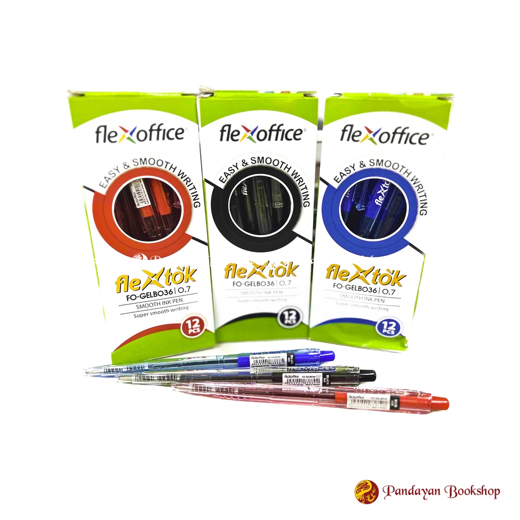 Flextok Retractable Pen FO-GELBO36 0.7 mm 1box | Shopee Philippines