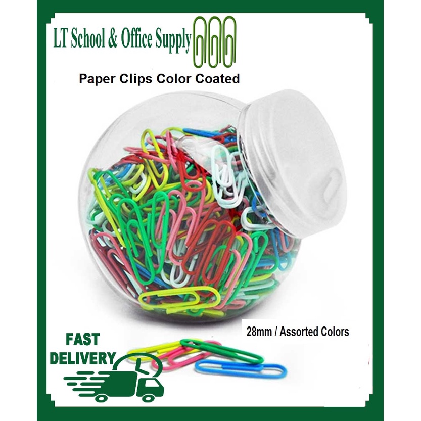 Dingli Paper Clips color Coated assorted color 28mm | Shopee Philippines