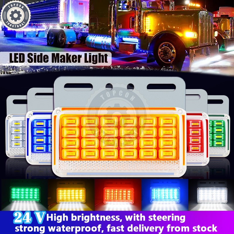 24V LED Truck Side Light Clearance light Side Marker Light bus boat ...