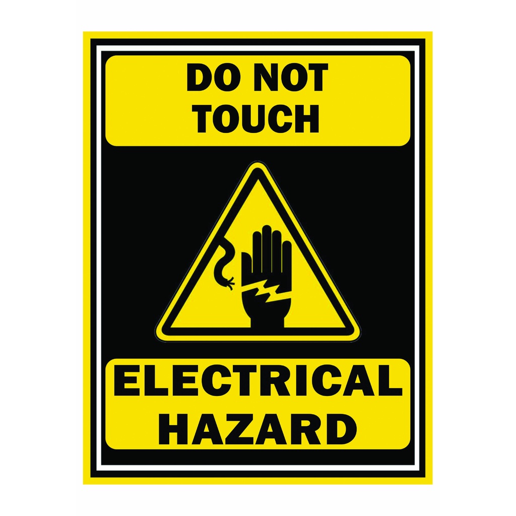 Electrical Hazard Warning Signage laminated A4 size | Shopee Philippines