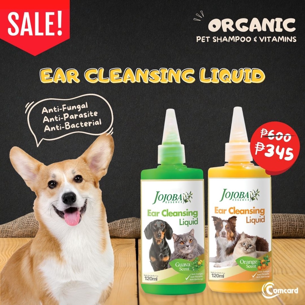Jojoba Essence Ear Cleansing Liquid 120ml Anti-Fungal, Anti-Parasite For Dog & Cat | CPM ...