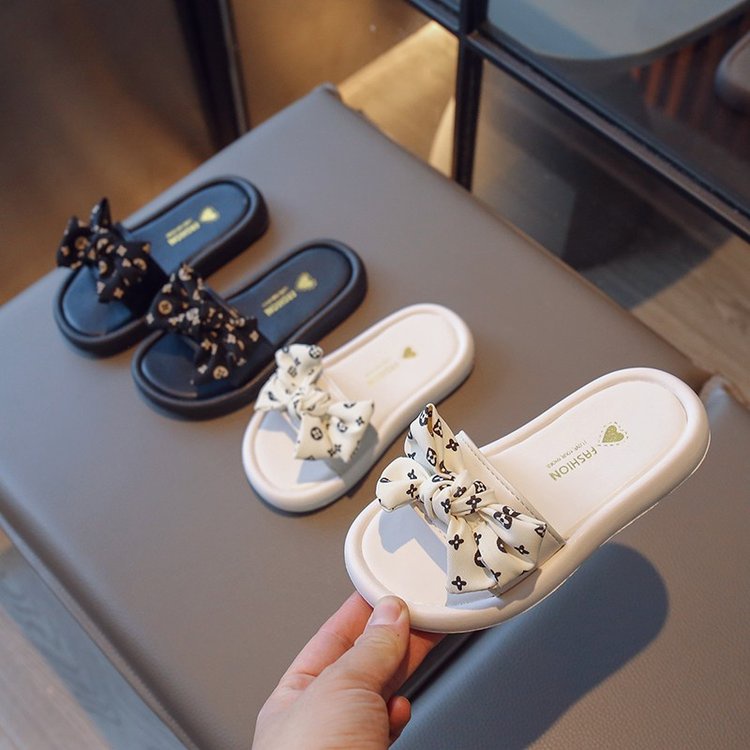 Ready Stock Summer New Fashion Girl's Korean Calico Slippers | Shopee ...