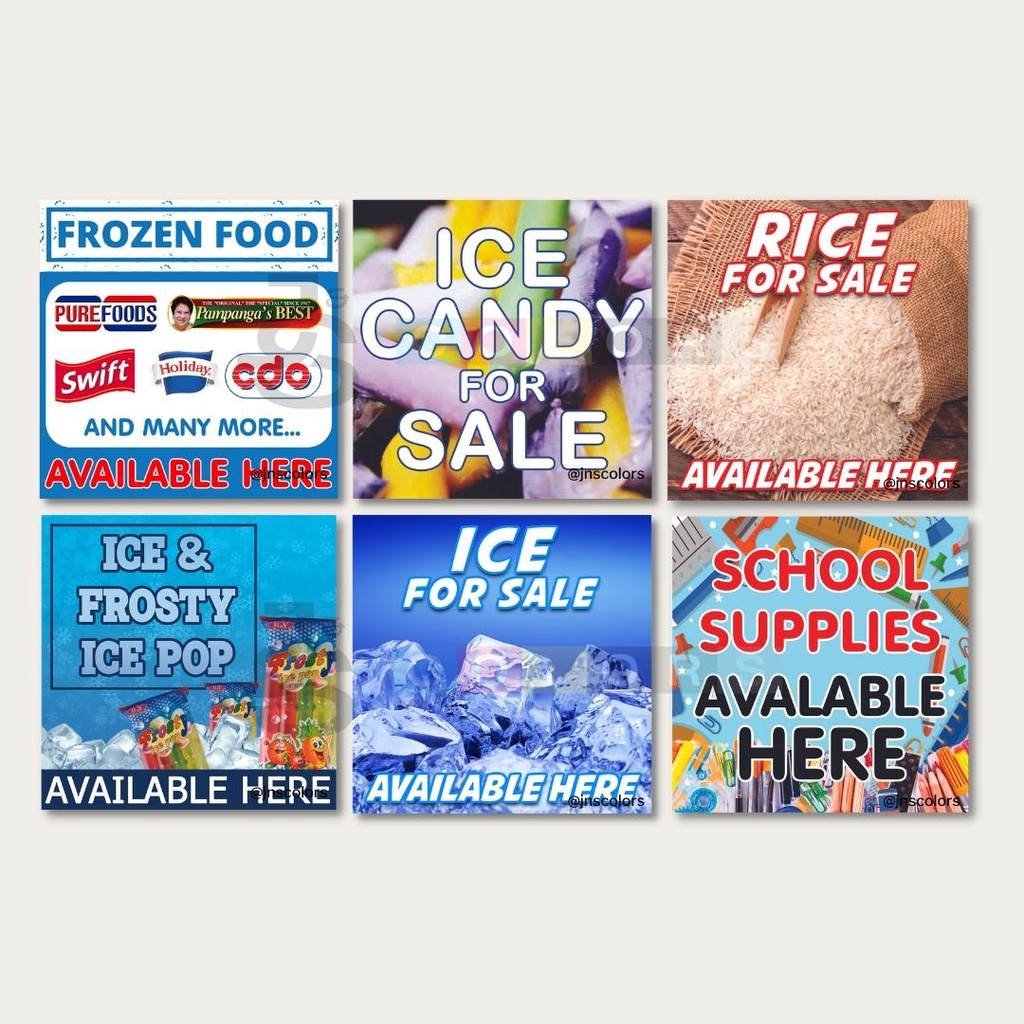 Tindahan Tarpaulin: Frozen Products, Ice, Tube Ice, Ice Candy For Sale ...