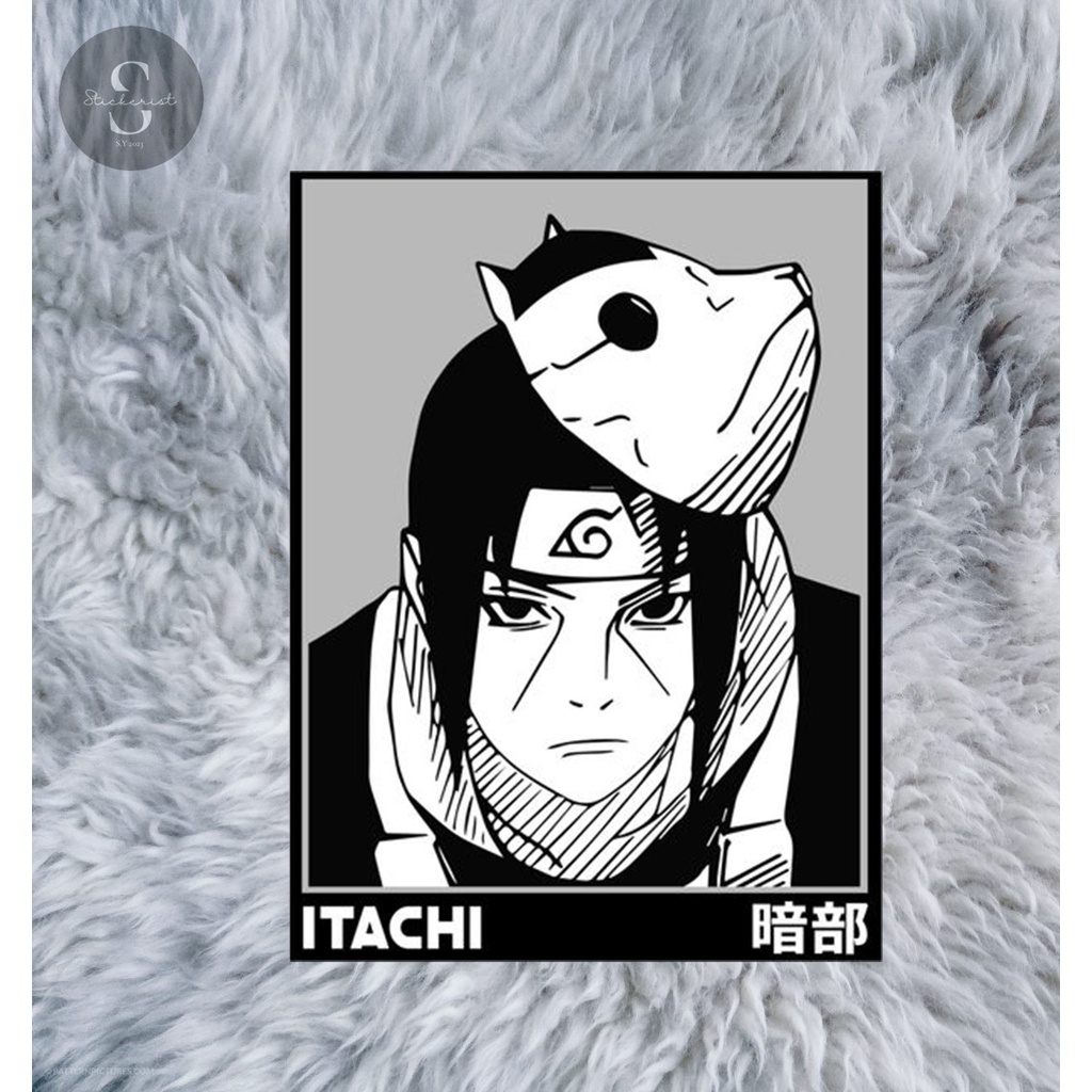 Itachi Anime Laminated Vinyl 3D Sticker For Car BIke Motorcycle Helmet ...