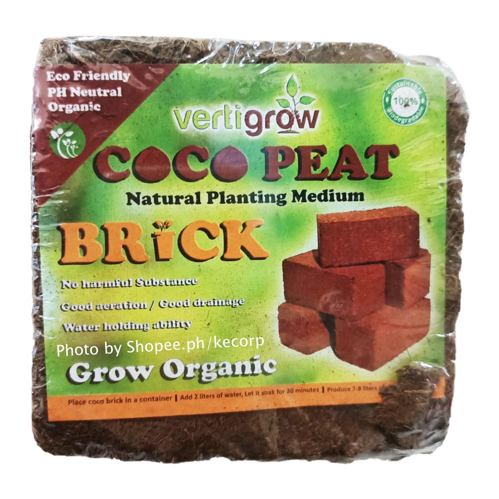 Coco Peat Natural Planting Medium Brick gws31207 | Shopee Philippines