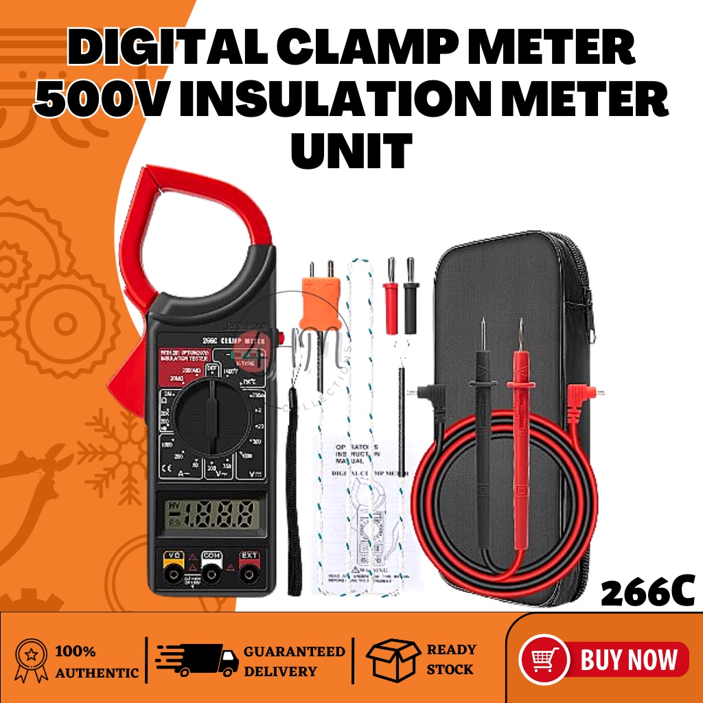 4HMC Digital Clamp Meter 500V Insulation Meter Unit MODEL: 266C ...