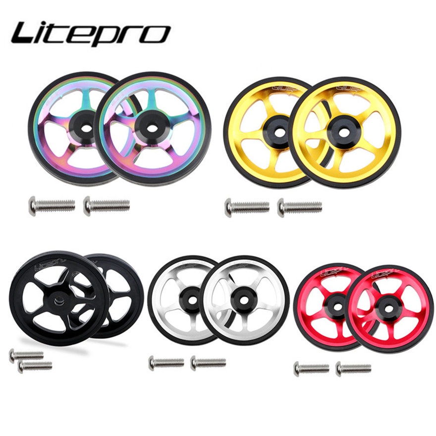 Litepro Folding Bike Easy Wheel For Brompton Aluminum Alloy CNC ...