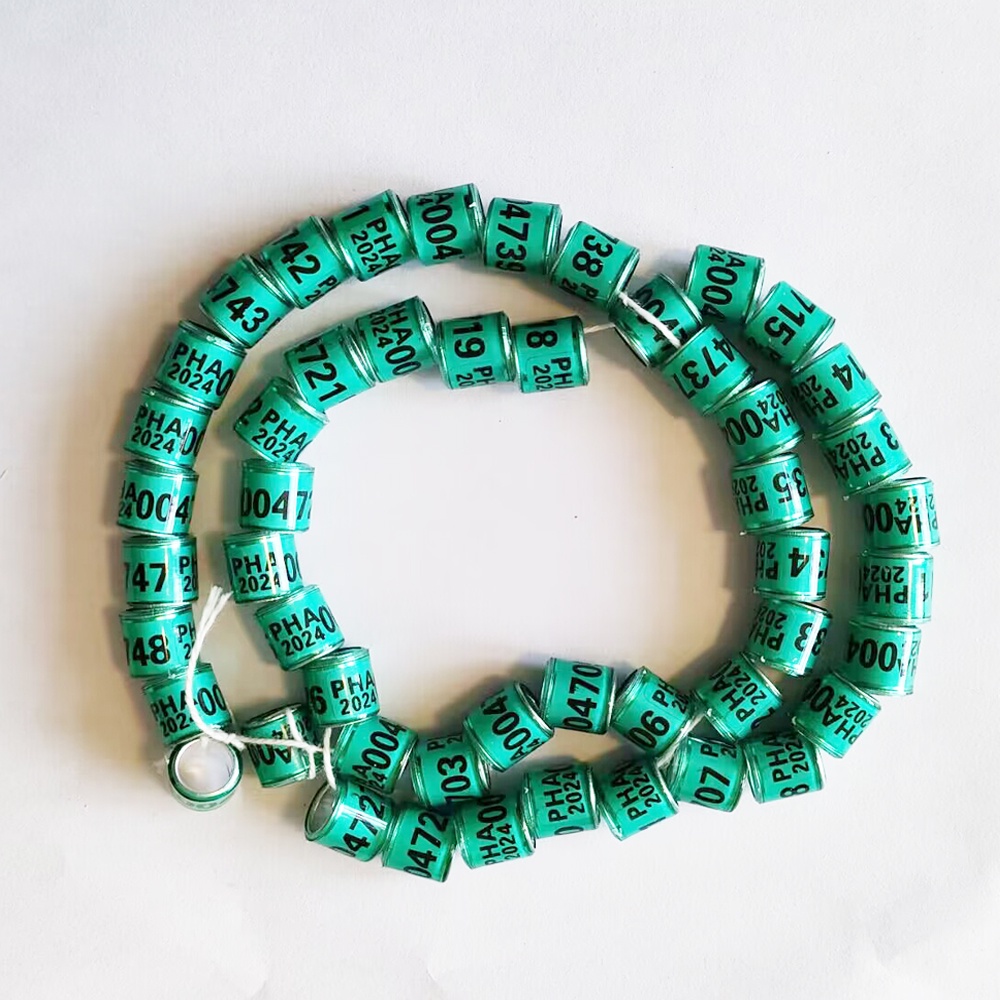 50Pcs PHA Pigeon Foot Rings 2024 8mm Pigeons Ring Serial Number 10 ...