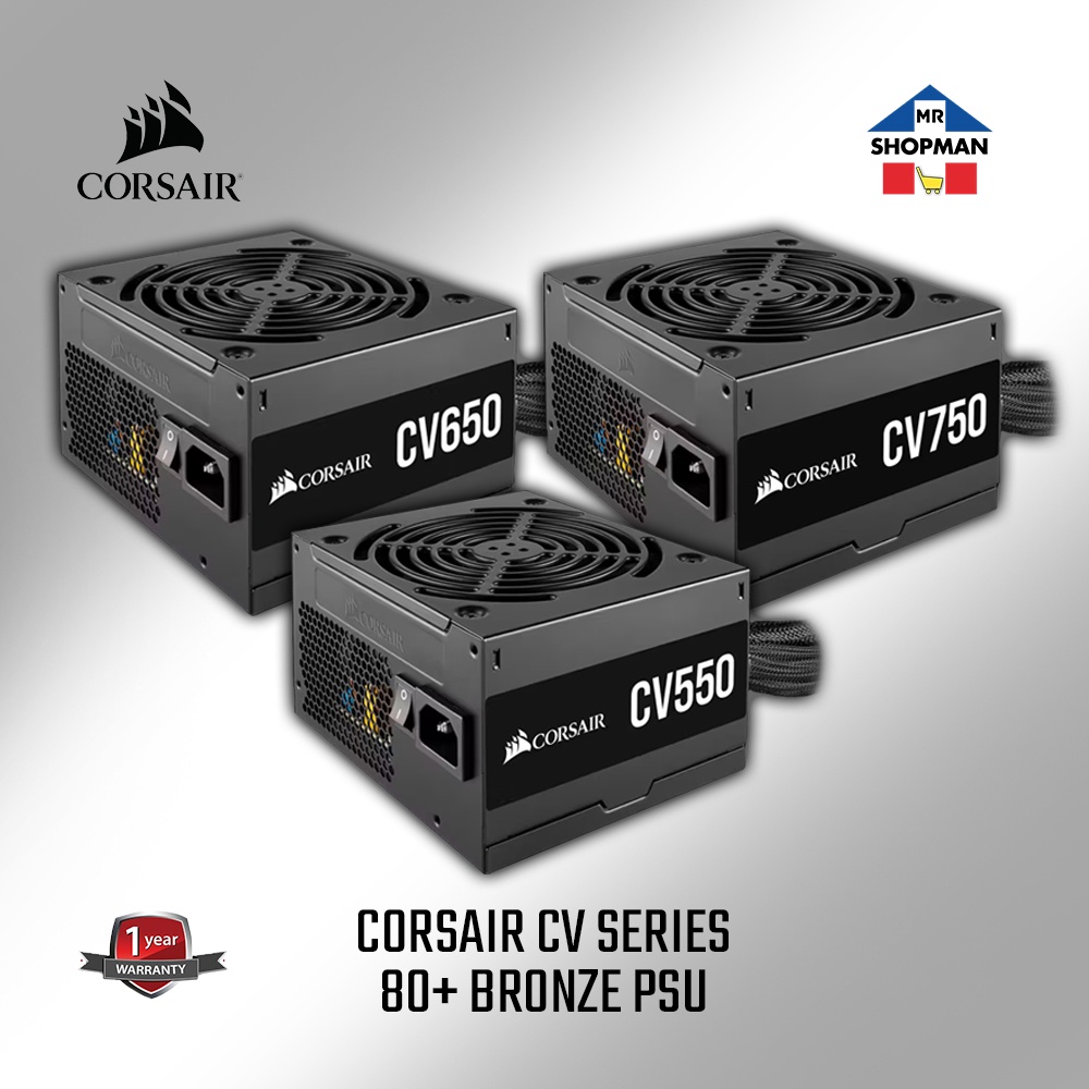 Corsair CV / CX Series 450w 550w 650w 750w 80+ Bronze Cx550 Cx650 Cx750 ...