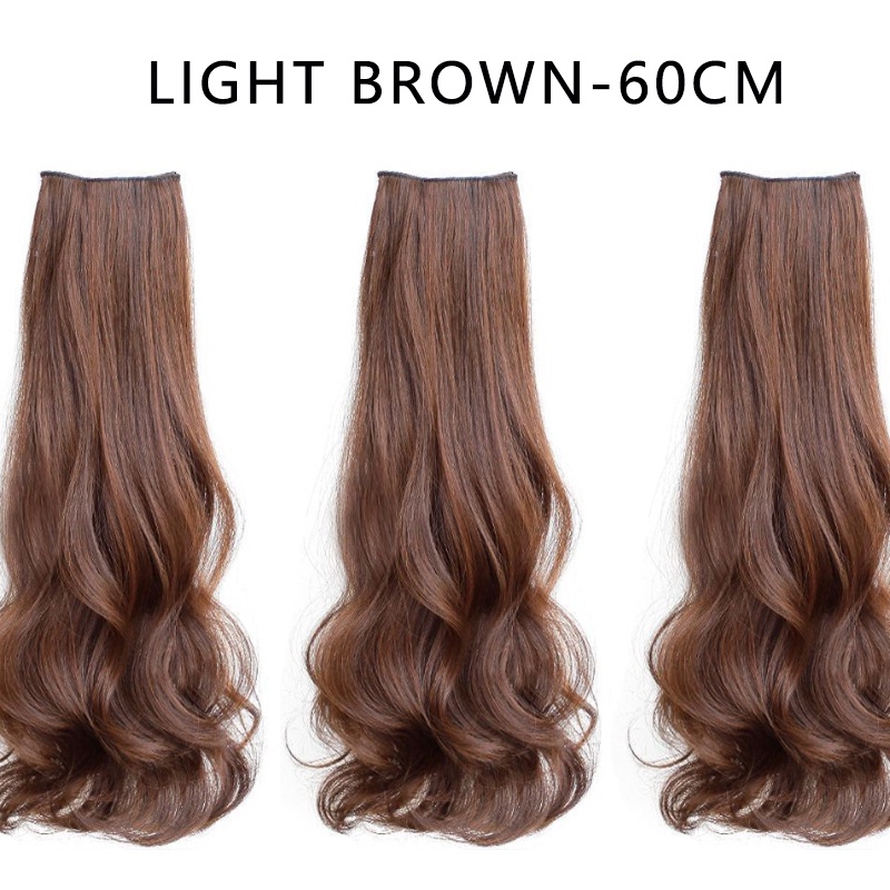 Wig Women's Long Hair Micro-roll Hair Extensions Naturally Fluffy ...