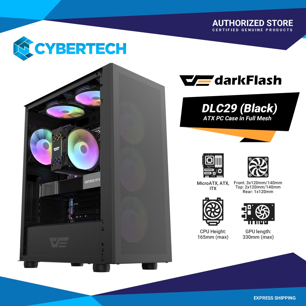 Darkflash DLC29 ATX PC Case in Full Mesh | Shopee Philippines