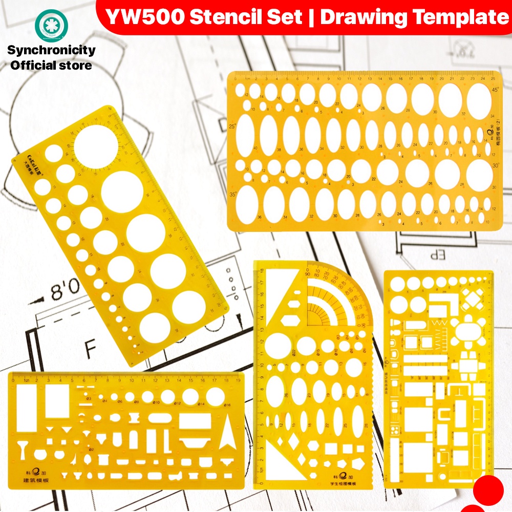 YW500 Stencil Drawings Templates, Drafting Stencils Architecture ...