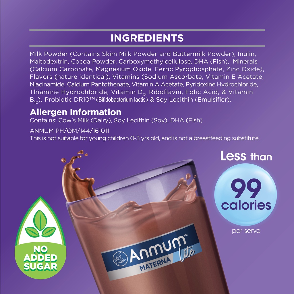 Anmum Materna Pregnancy Milk Powder Lite Choco 260g | Shopee Philippines