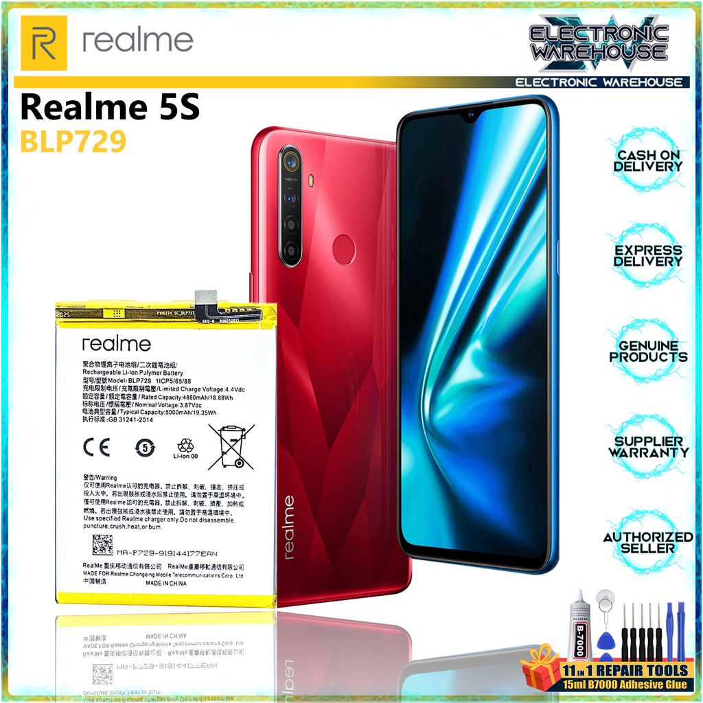 Battery for Realme 5s Model BLP729 | Shopee Philippines