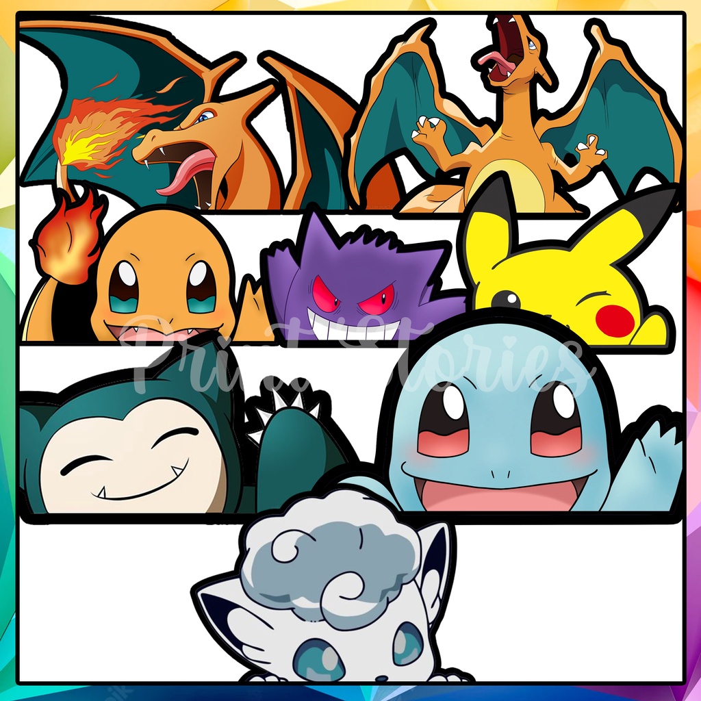 Pokemon | Anime Peeker Sticker | Vinyl High Quality Sticker Good for ...