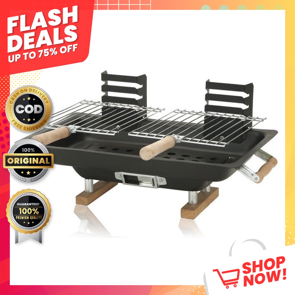 Handy Man Original All Steel Hibachi Griller Charcoal Barbeque Grill ...