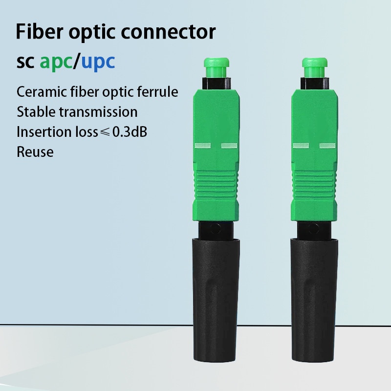 Fiber Optic Connector SC/APC FTTH Single Mode Optical Fast Connector Tools Optic Quick connector ...