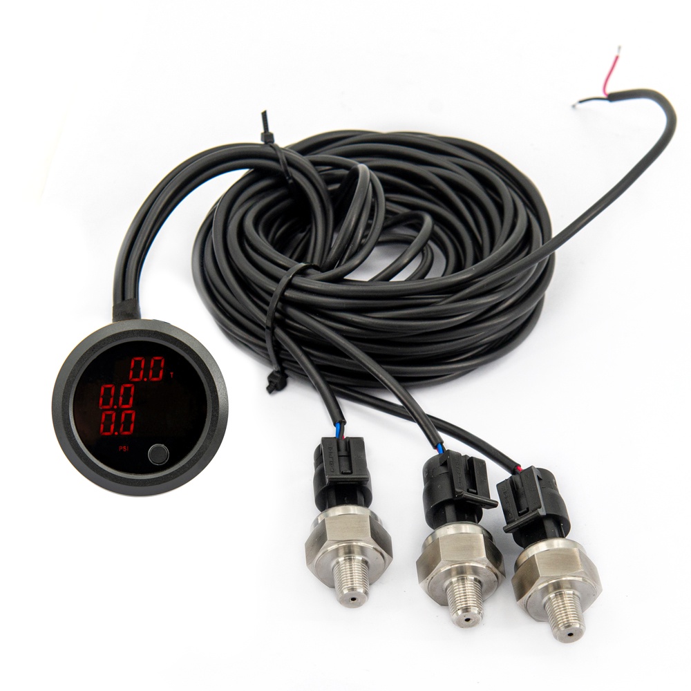 3 in One Display Air Suspension Pressure Gauge PSI Air Suspension With ...