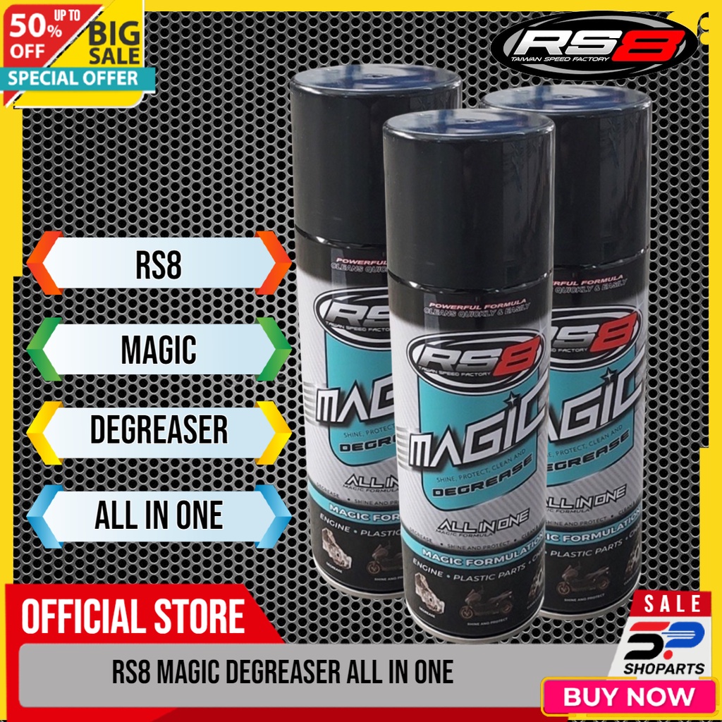RS8 MAGIC DEGREASER and CVT Cleaner All in One 450ML | Shopee Philippines