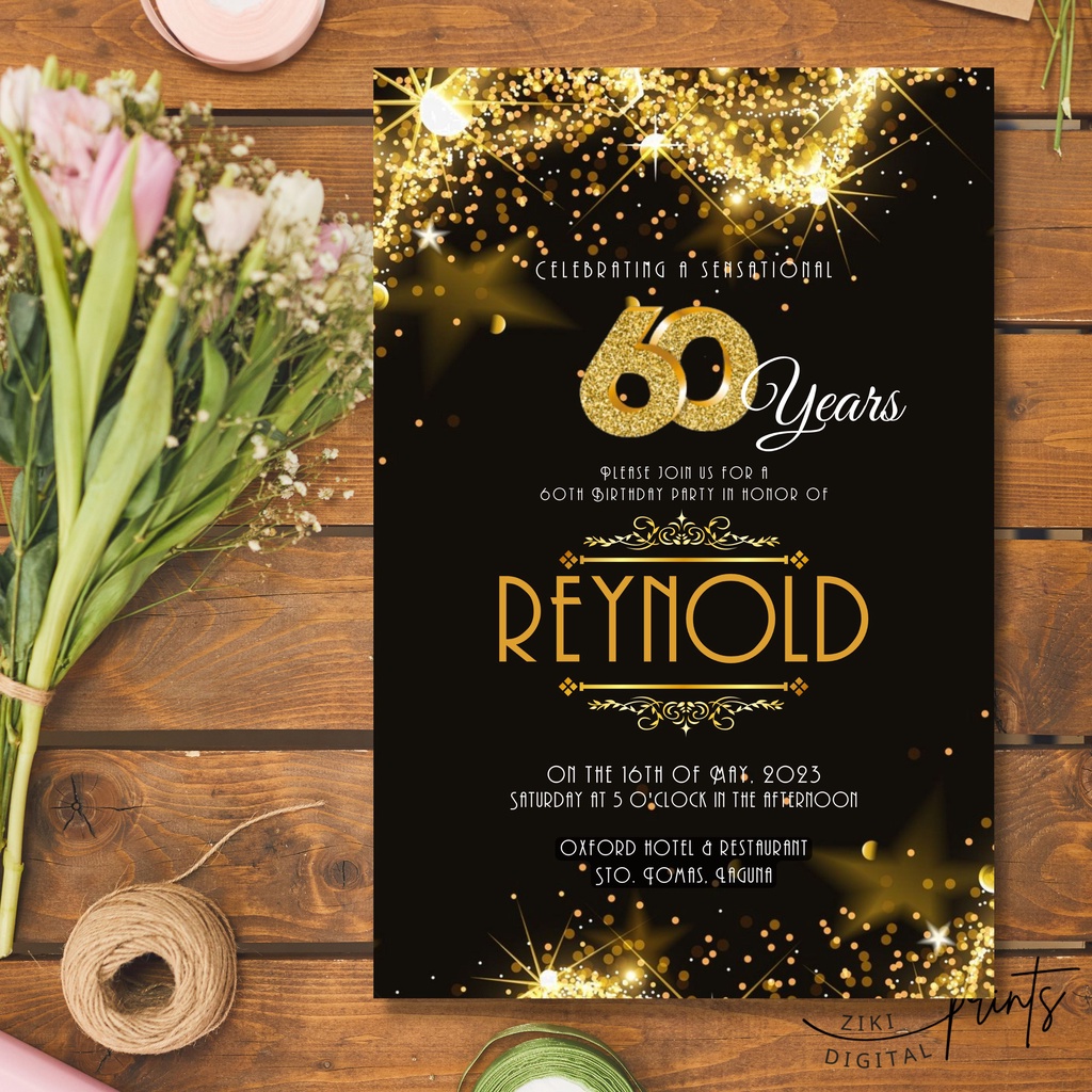 [COD] 60th 70th 100th Birthday 18th Debut Birthday Invitation Free ...