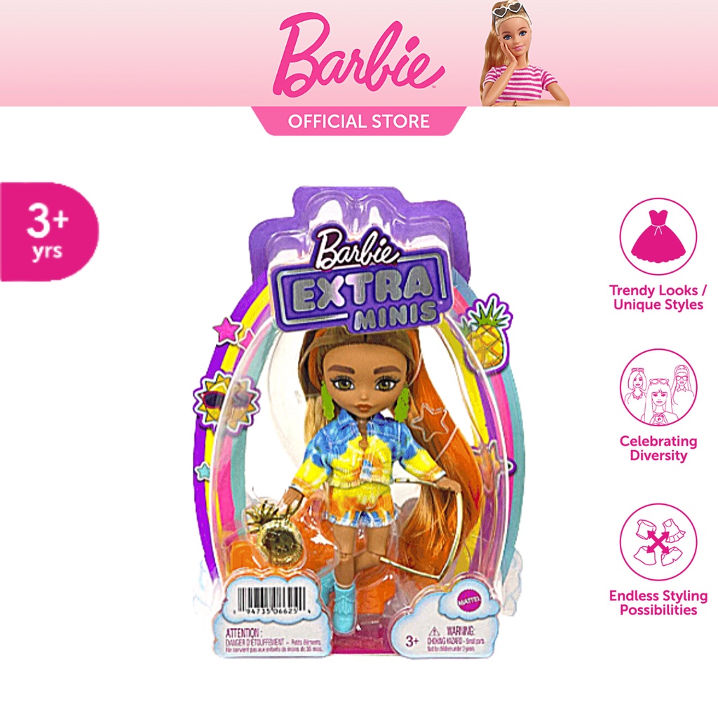 Barbie Extra Minis Doll Wearing Purple Fur Dress Doll #5 - HHF81 ...