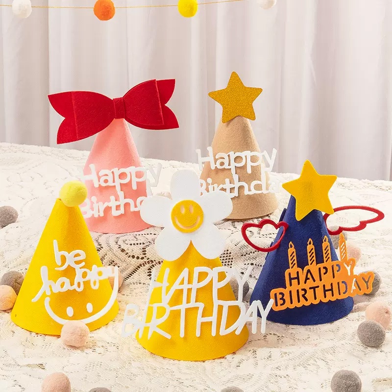 Ins Style Happy Birthday Hats Children's Day Birthday Hats Baby Party ...