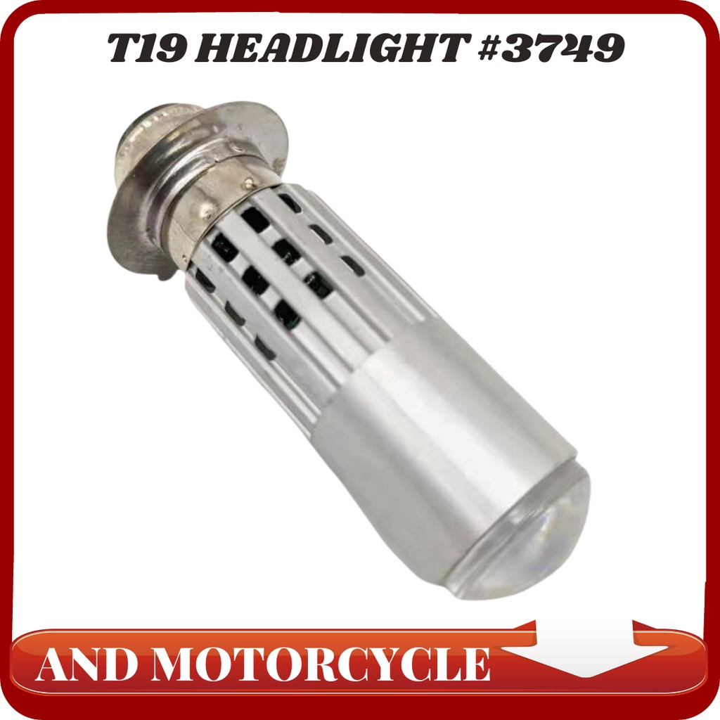 Motorcycle GOLD runway t19 led headlight white+yellow 12v | Shopee ...