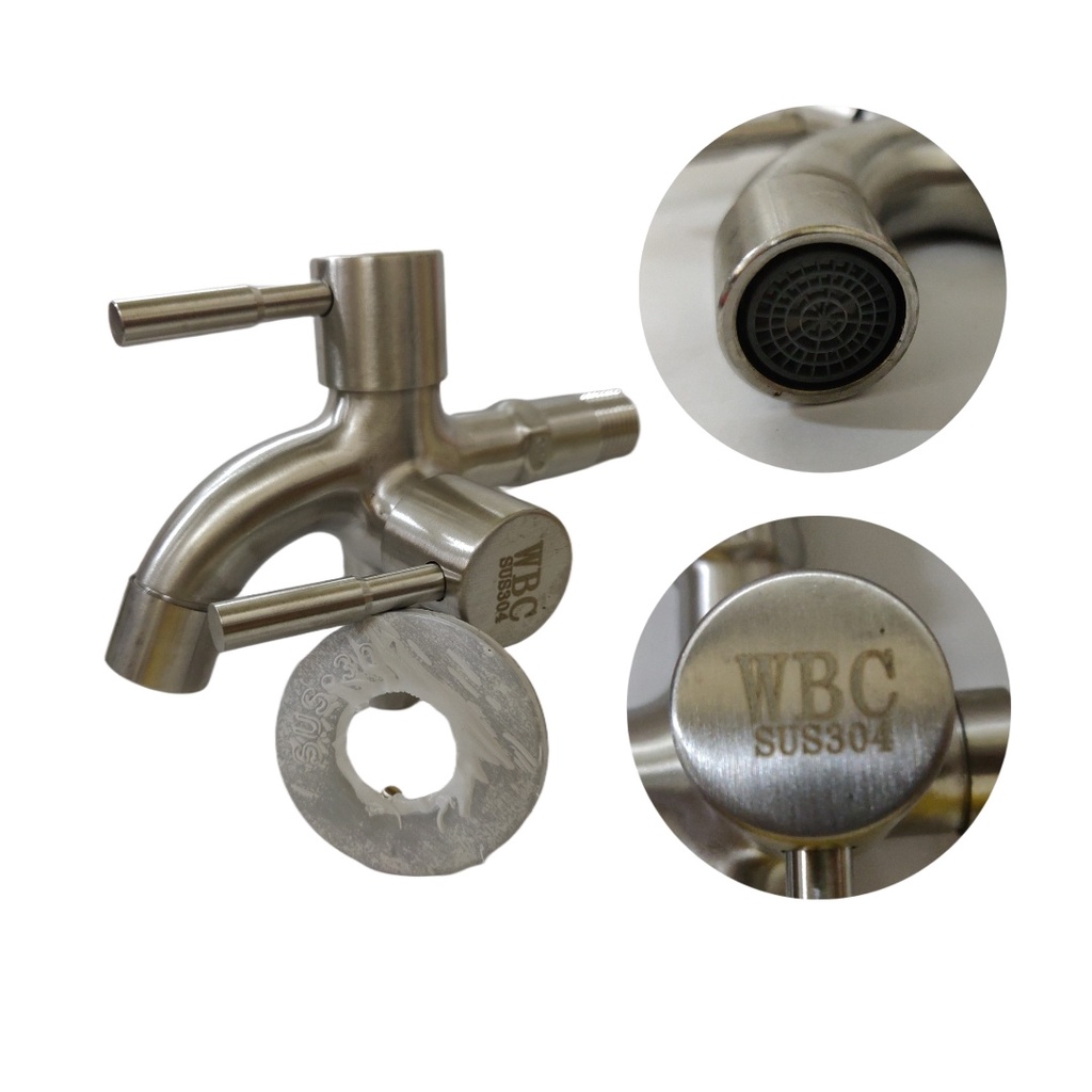 STAINLESS FAUCET SUS304 2WAY QUALITY FAUCET (WB370) | Shopee Philippines