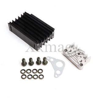 CNC Oil Cooler Kit Radiator Aluminium Adapter Engine Cylinder Cover ...