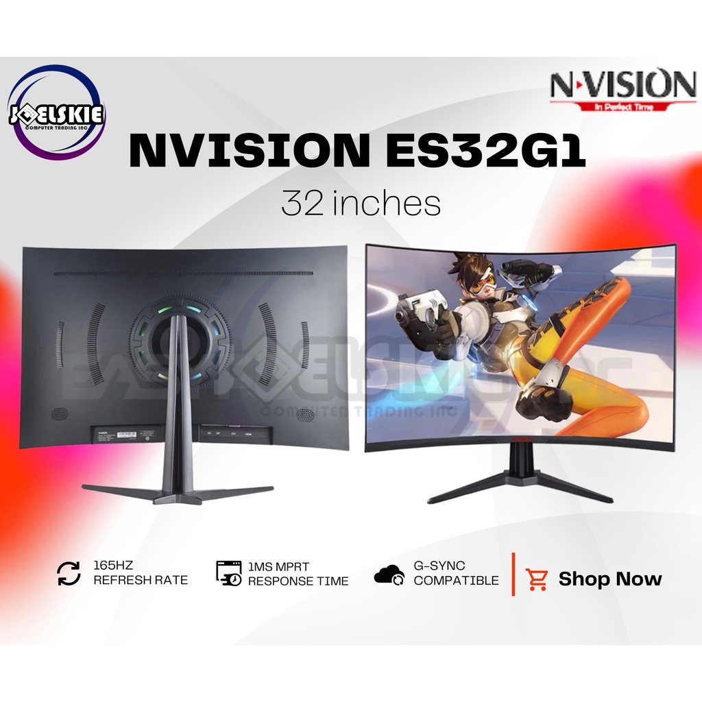 NVISION Curve ES32G1 165Hz GAMING MONITOR (32inches Curve) | Shopee ...