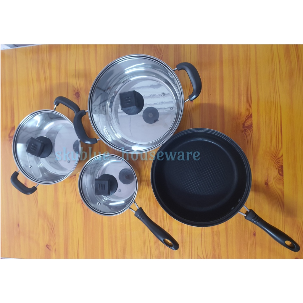 Micromatic Mc4 Set High Quality Stainless Steel Cookware 4Pcs Set ...