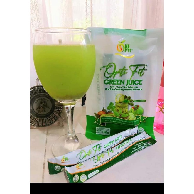 Opti Fit Green Juice Kiwi Cucumber Juice with Garcinia Cambogia and ...
