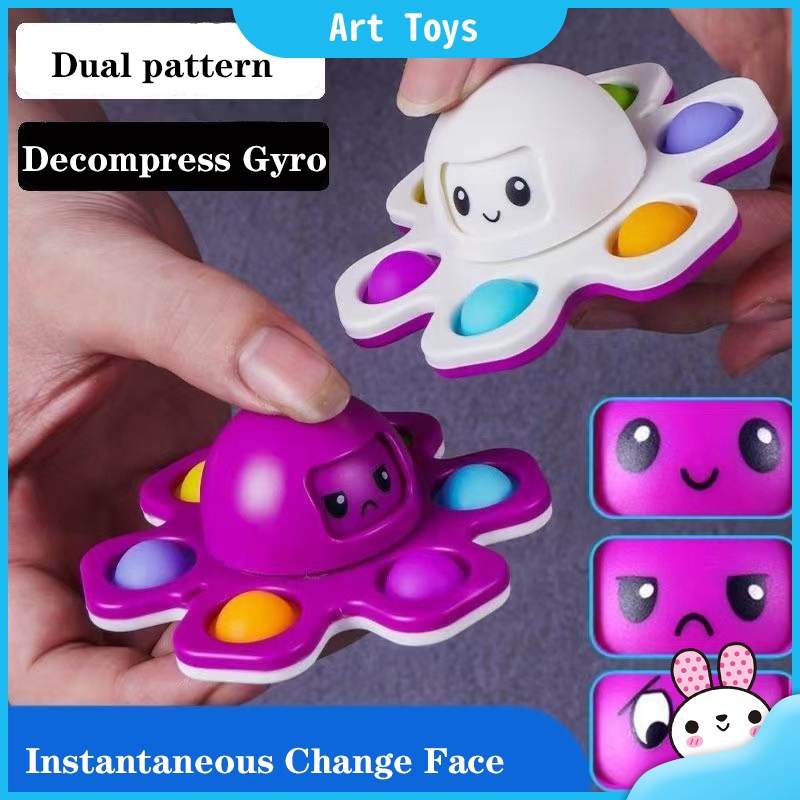 Flip Face-changing Octopus Squid Game Pop It Fidget Octopus Silicone ...