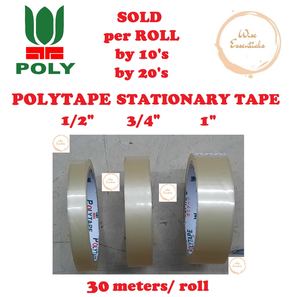 POLYTAPE Stationery Tape SOLD PER ROLL | Shopee Philippines