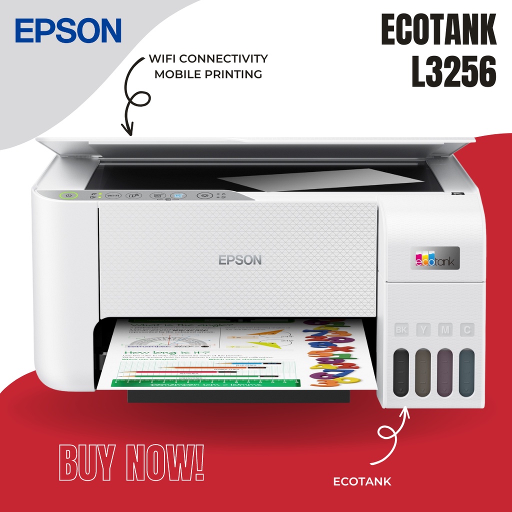Epson L3256 Printer Scanner Copier or Xerox WiFi Wireless 3 in 1 CISS ...