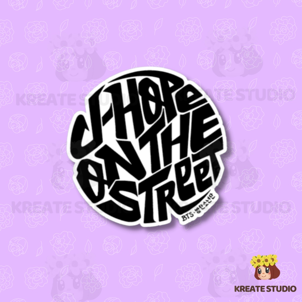 JHOPE ON THE STREET BTS Waterproof Vinyl Sticker | Matte, Glossy ...