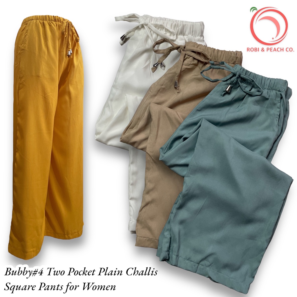 Bubby#4 Two Pockets Challis Square Pants | Shopee Philippines