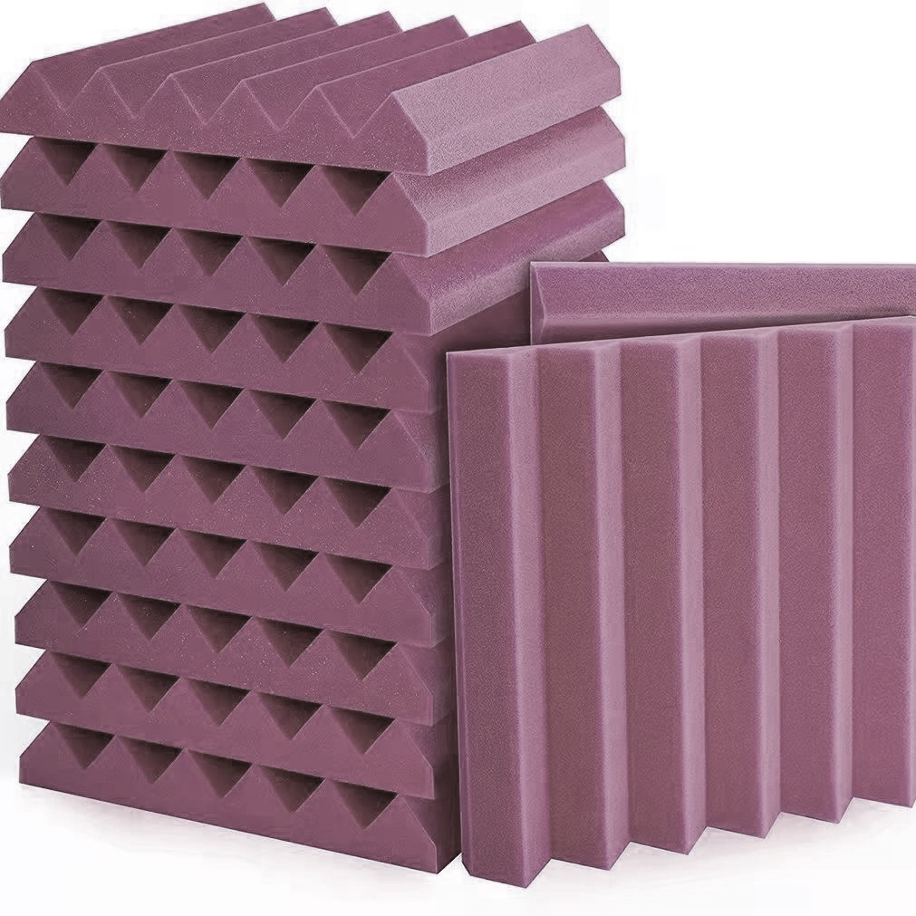 BEIYIN 12 Pcs Wedge Acoustic Soundproof Foam Panels Studio Sound Sound ...