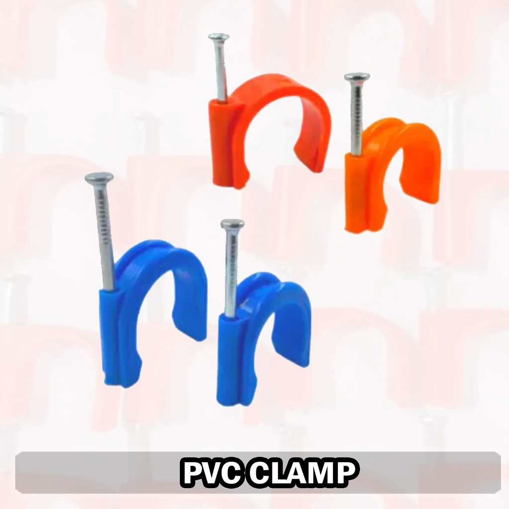 PVC clamp orange and blue 1/2 3/4 (100pcs/pack) 1 (50pcs/pack) | Shopee ...
