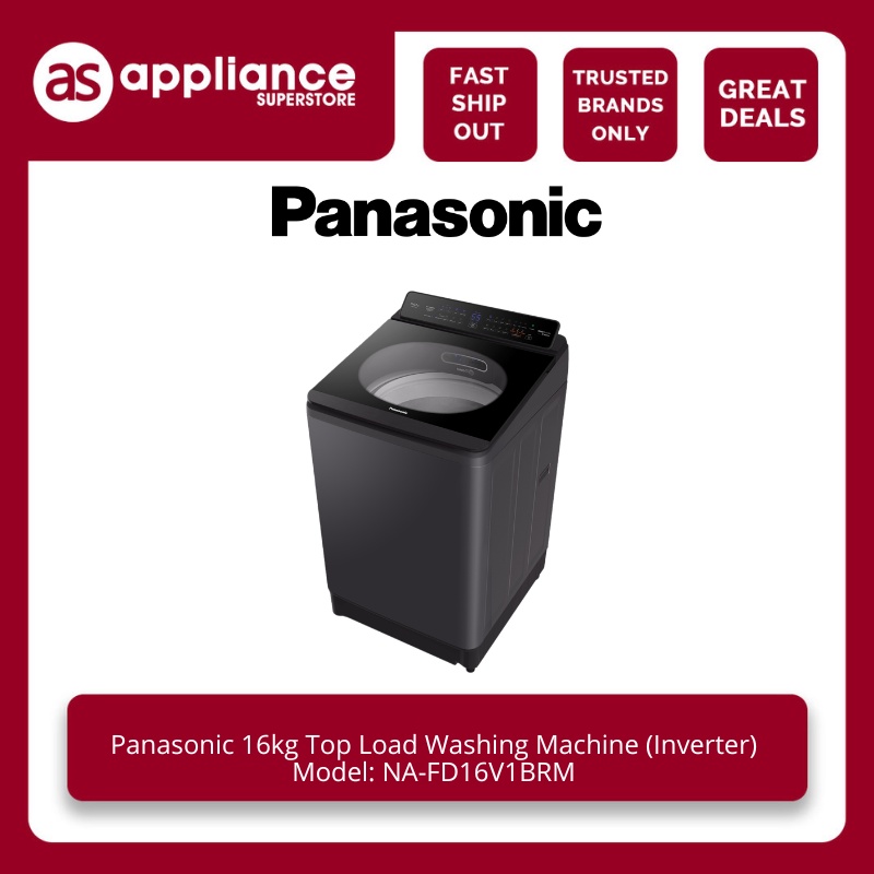 Panasonic 16.0kg Top Load Washing Machine (Inverter) NA-FD16V1BRM ...