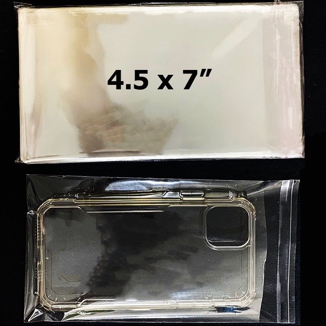 100pcs OPP with Adhesive Clear Plastic Poly Bag (Packaging for Mask ...