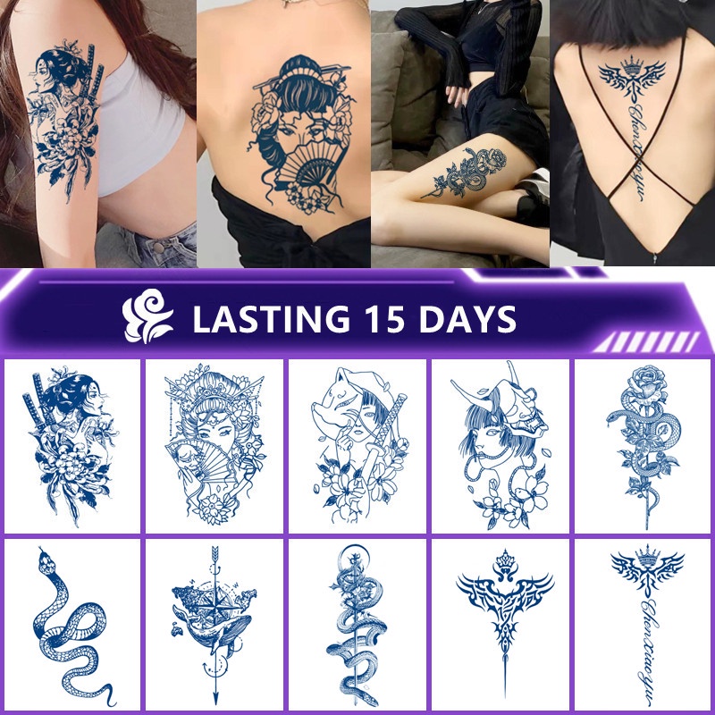 WAM TATTOO Sticker Waterproof Lasts to 15 Days Long Lasting Magic ...