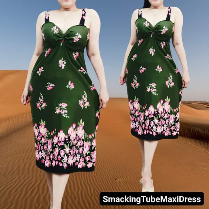 D1 D88 Maxi Dress Sleeveless Plus Size Long Dress Smacking Tube M-2XL ...